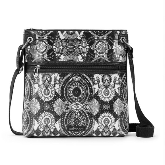 Sakroots | Bags | Black White Wanderlust Artist Circle Flatcrossbody ...